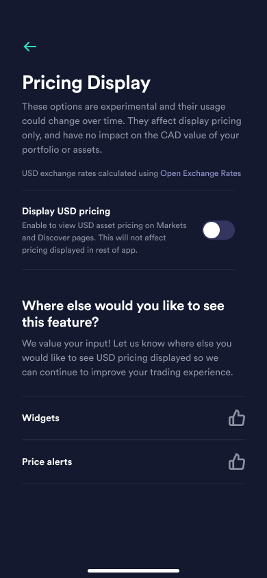 How to set up USD Pricing View – Newton